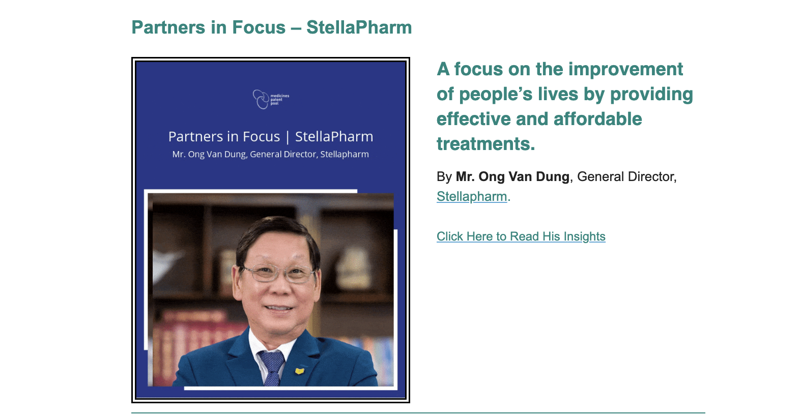 MPP’s Generic Manufacturing Partners In Action, July 2022 - MPP