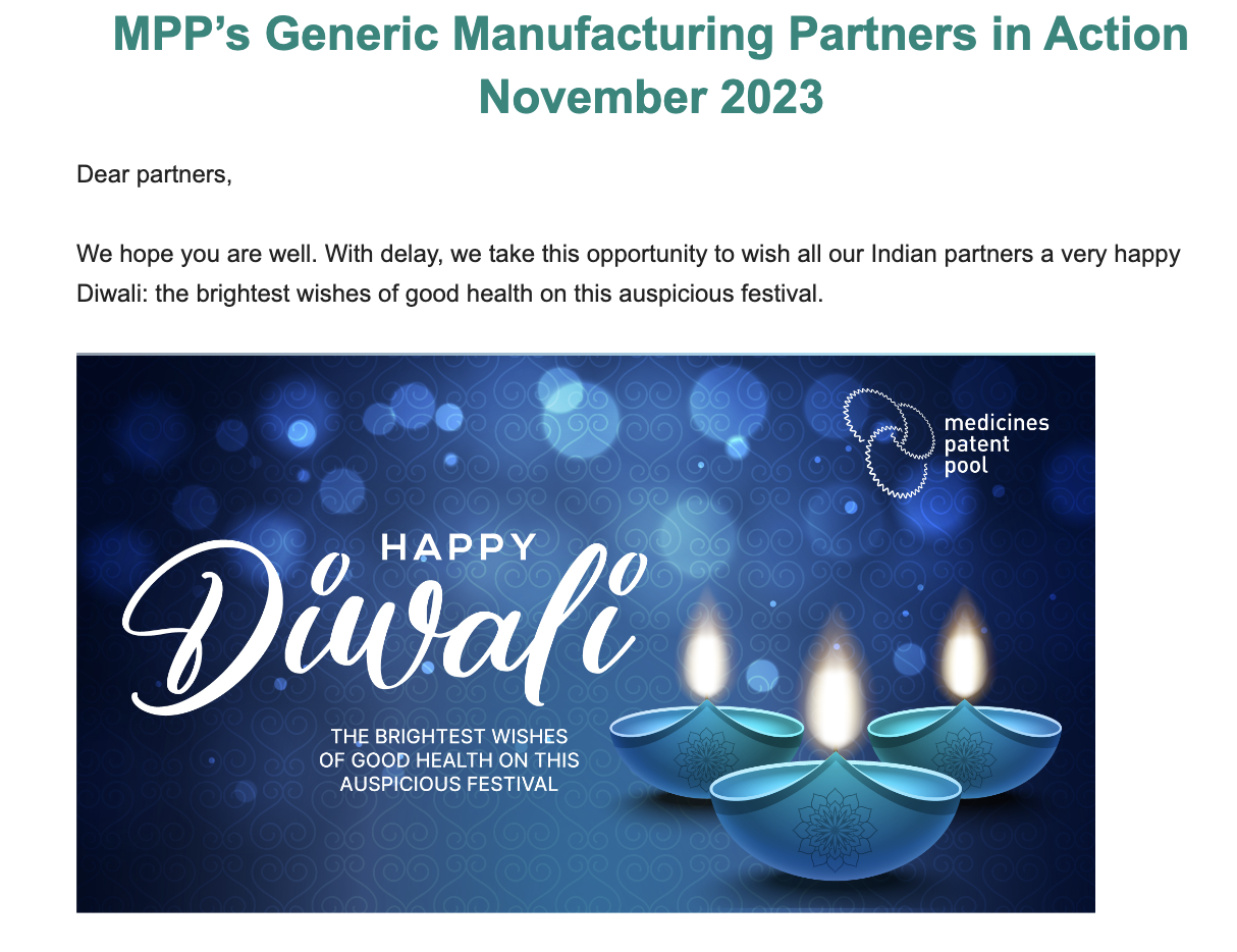 MPP's Generic Manufacturing Partners In Action, November 2023 - MPP